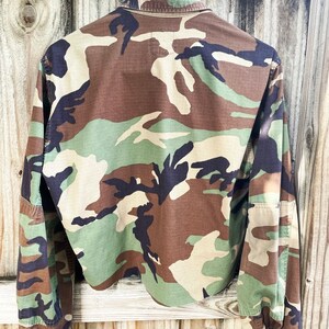 Cropped Camo Army Jacket – Hand Printed Punk Patches – Hyena Linocut ...