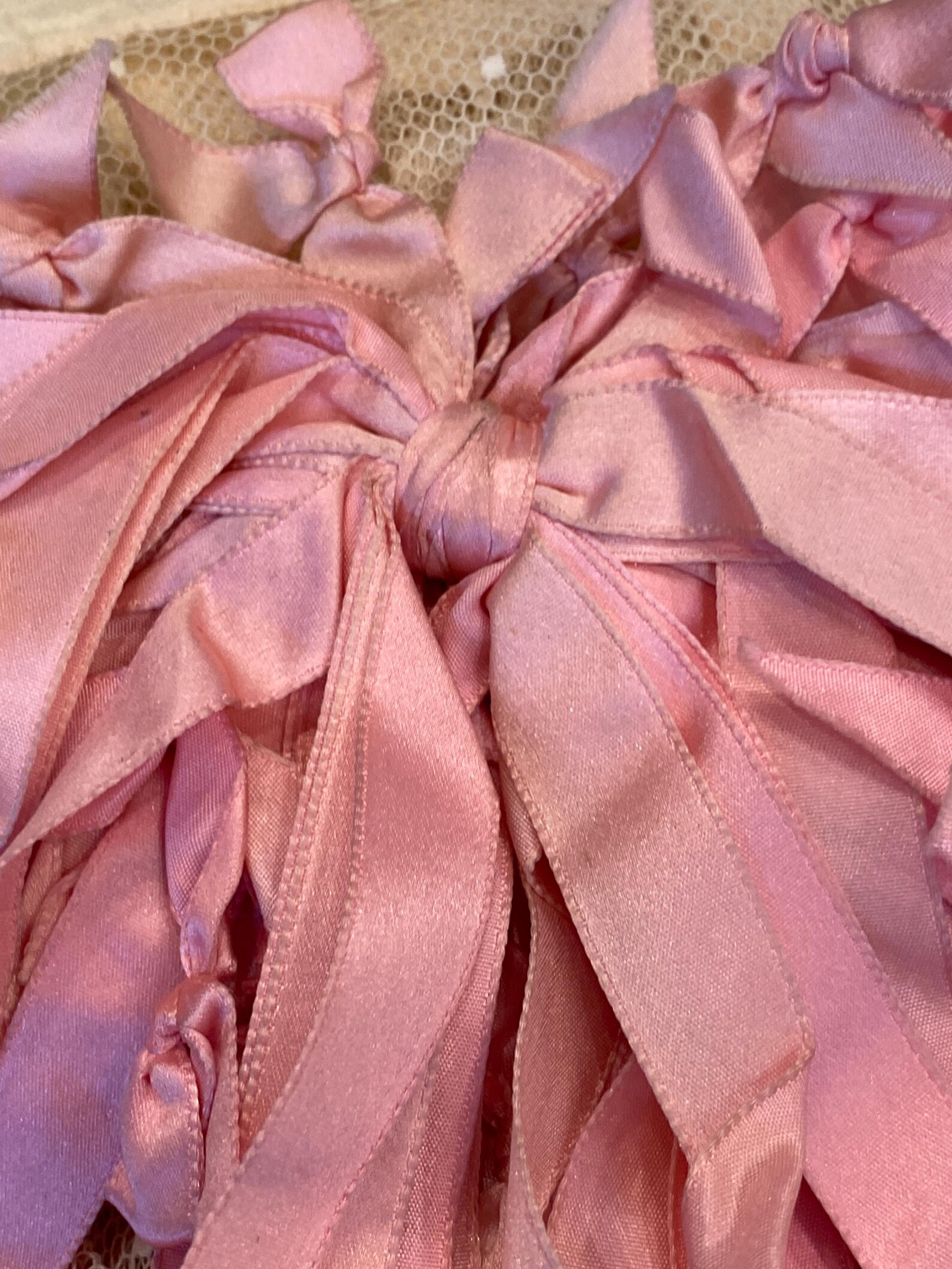 Antique Ribbon Work 1800s Bows Silk Pink - Etsy