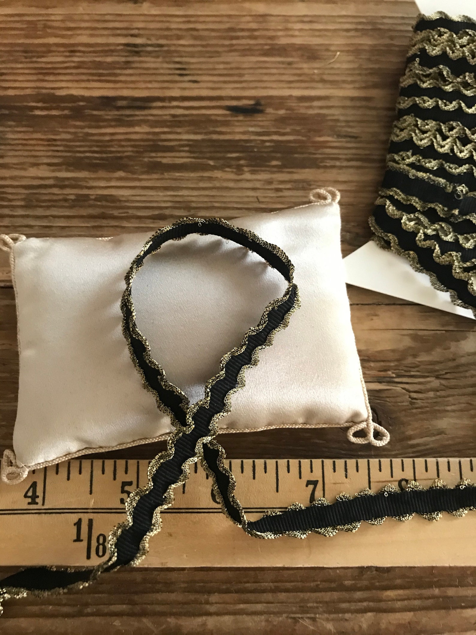 Metal Lettuce Edge Silk Antique Authentic Ribbon Work Ribbon - Etsy