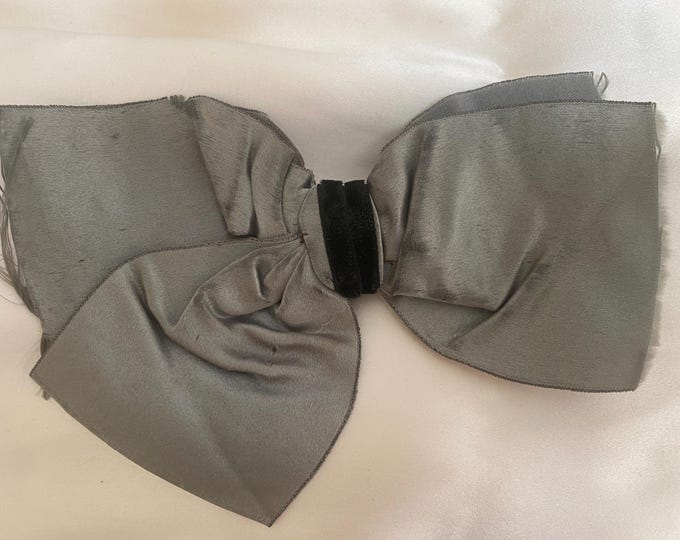 Antique Ribbon Work 1800s Silk Satin Bow With Velvet in Center - Etsy