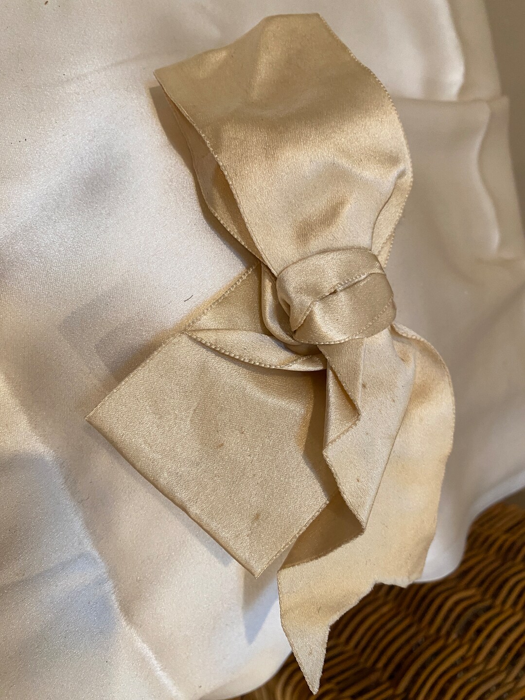 Antique Ribbon Work 1800s Silk Satin Bow - Etsy