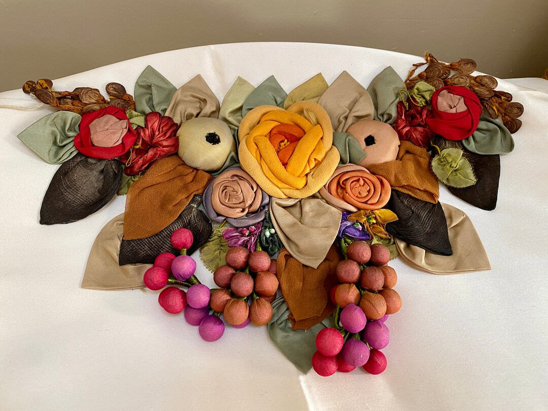 Breathtaking and Rare Silk and Metal Antique Authentic Ribbon Work - Etsy