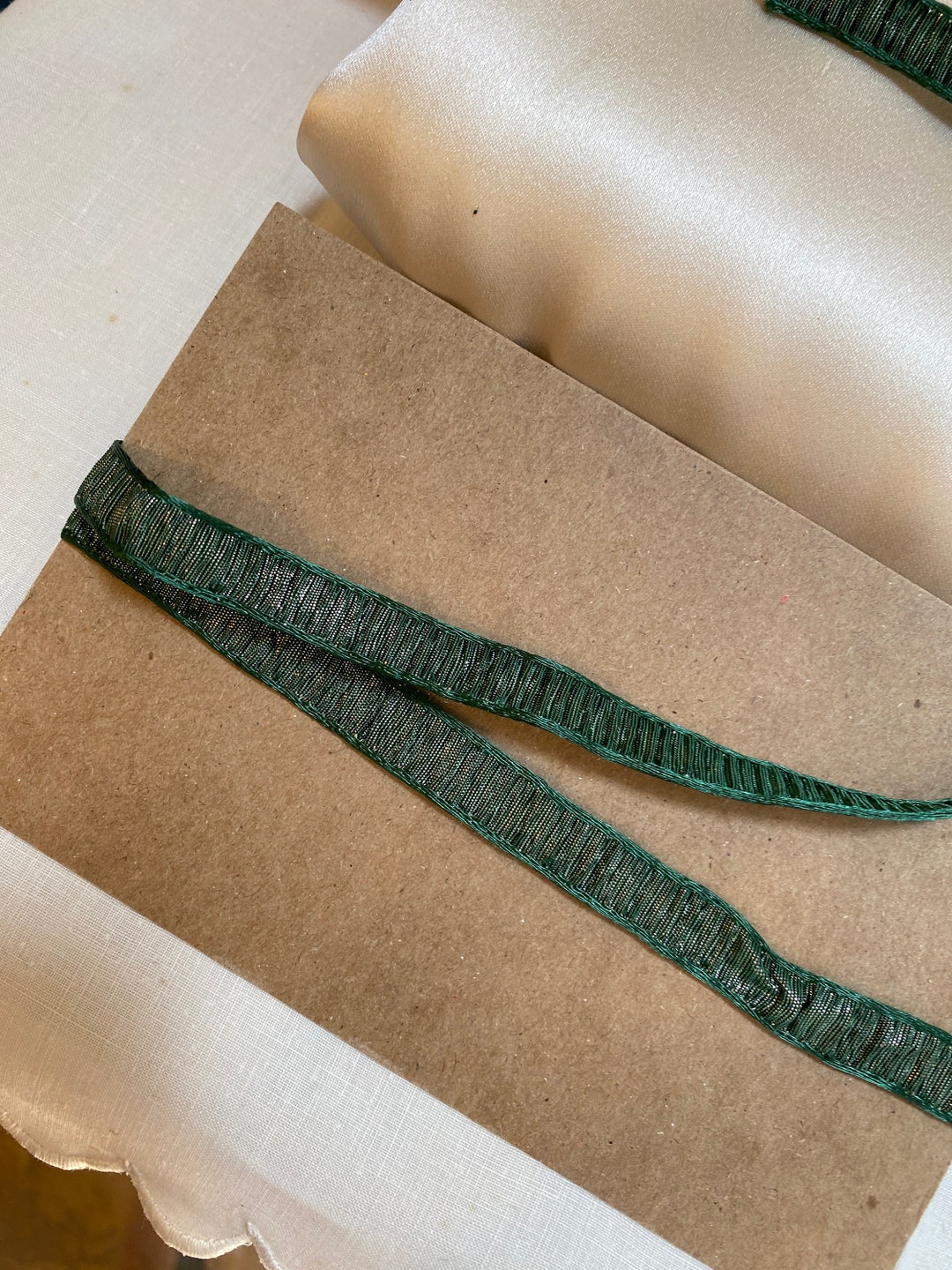 37" Antique Authentic Ribbon Work Silk/metal 3/8" - Etsy