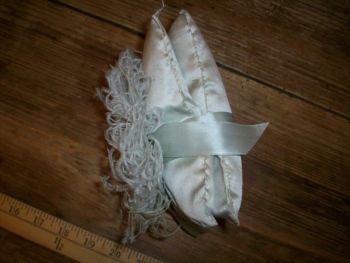 Boudoir Silk Ribbon Sachet in Whisper Blue Silk 1920s Hand Done ...