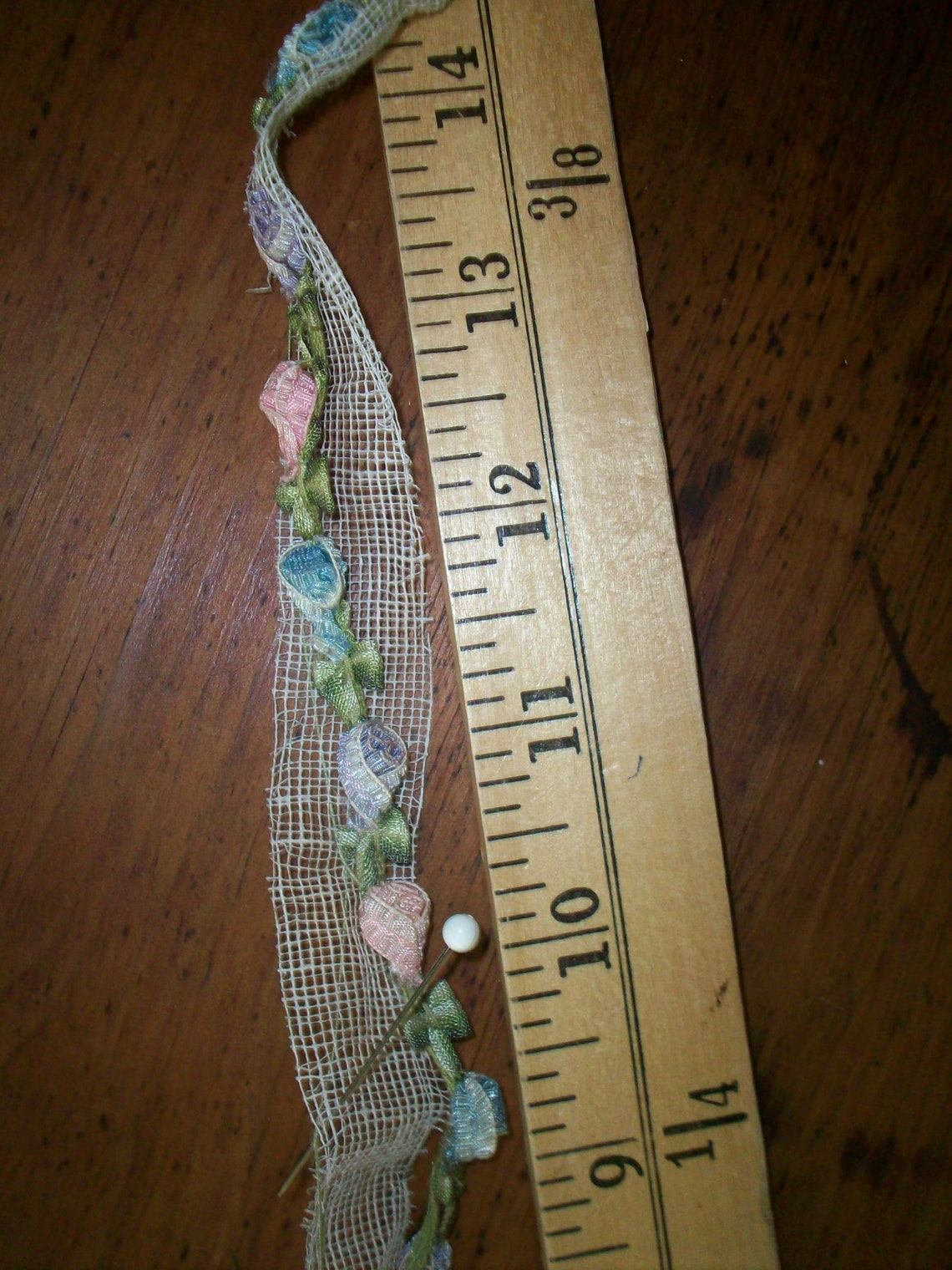 Rare Antique Authentic Ribbon Work Silk Ruffled Unusual | Etsy