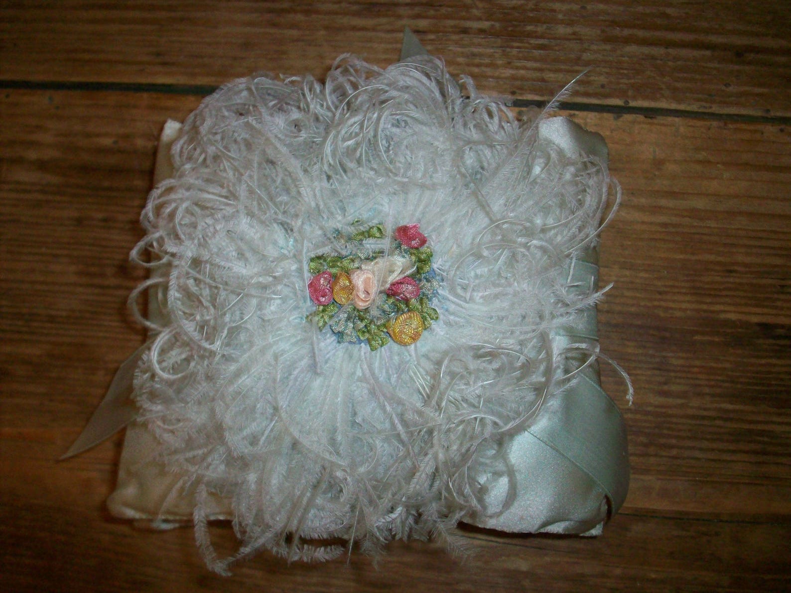 Boudoir Silk Ribbon Sachet in Whisper Blue Silk 1920s Hand Done ...