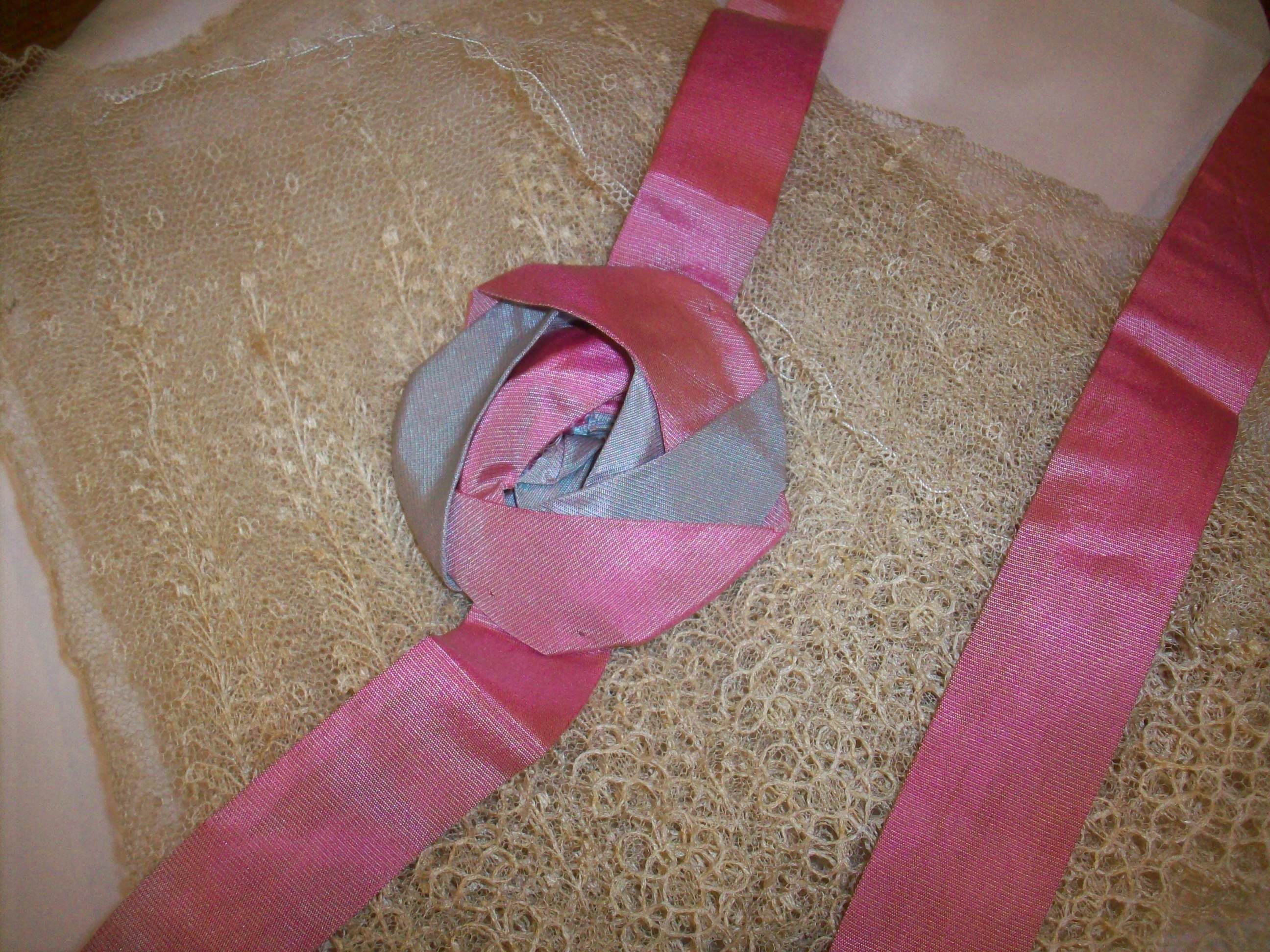 Rare Ribbon Work Antique Flower/cabochon Rose - Etsy