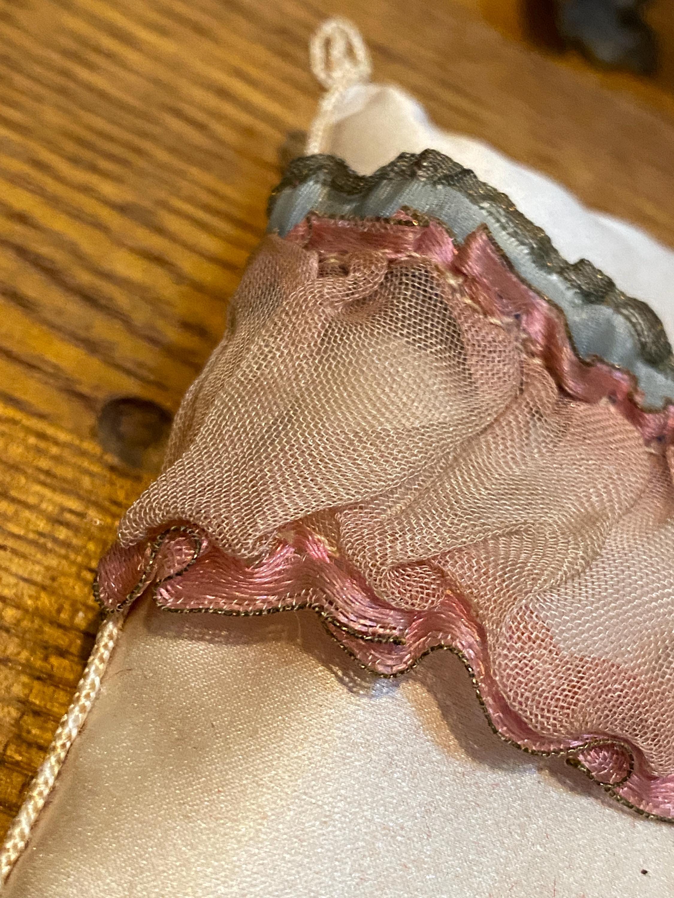 Ombre Rare Silk Antique Authentic Ribbon Work Ruched, Ruffled, Ribbon ...