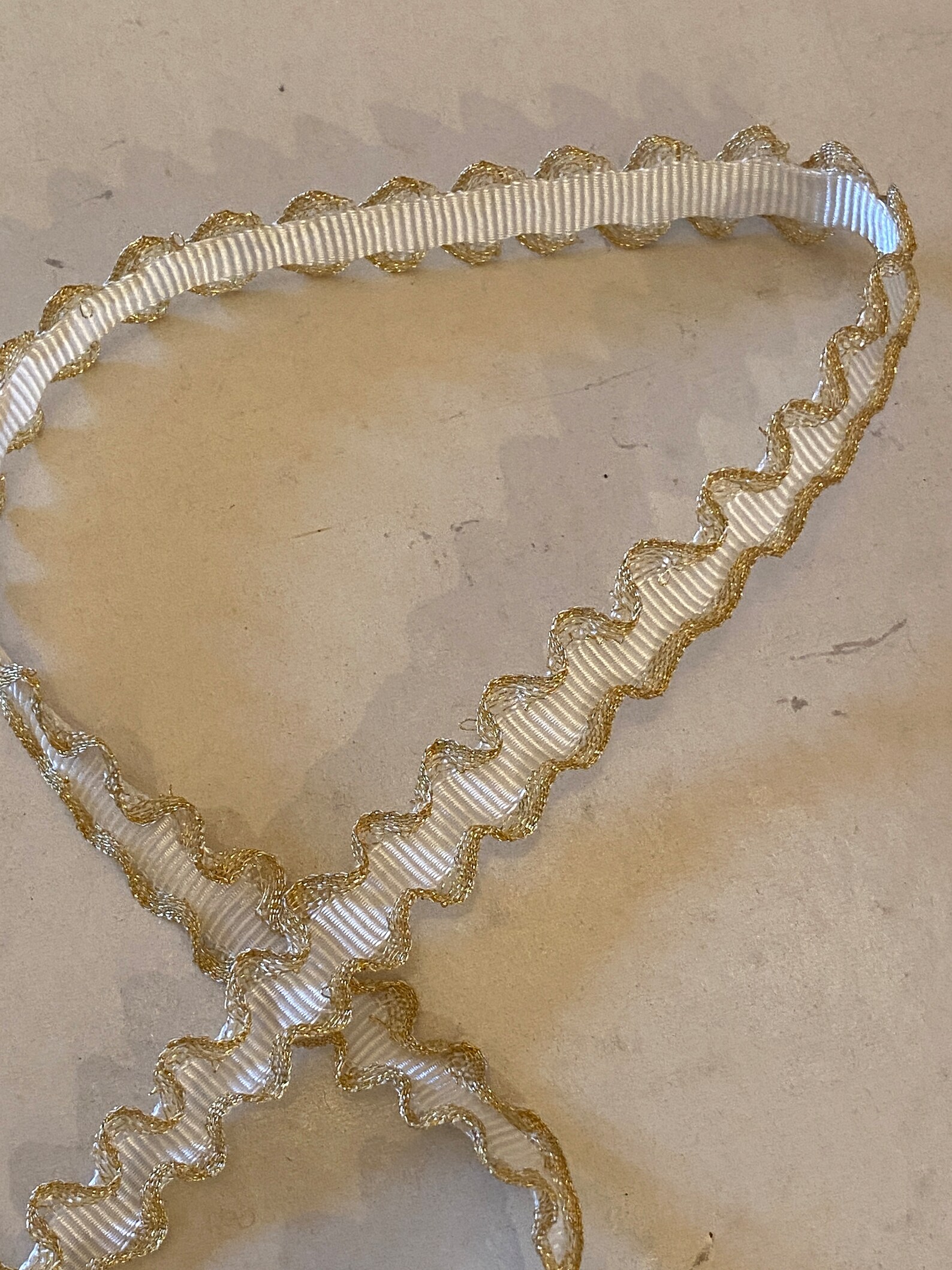 Metal Lettuce Edge Silk Antique Authentic Ribbon Work Ribbon - Etsy