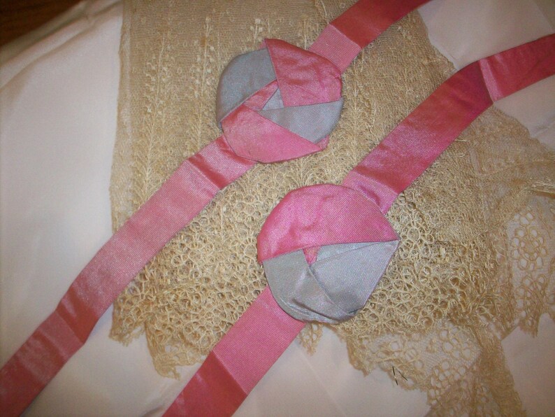 Rare Ribbon Work Antique Flower/cabochon Rose - Etsy