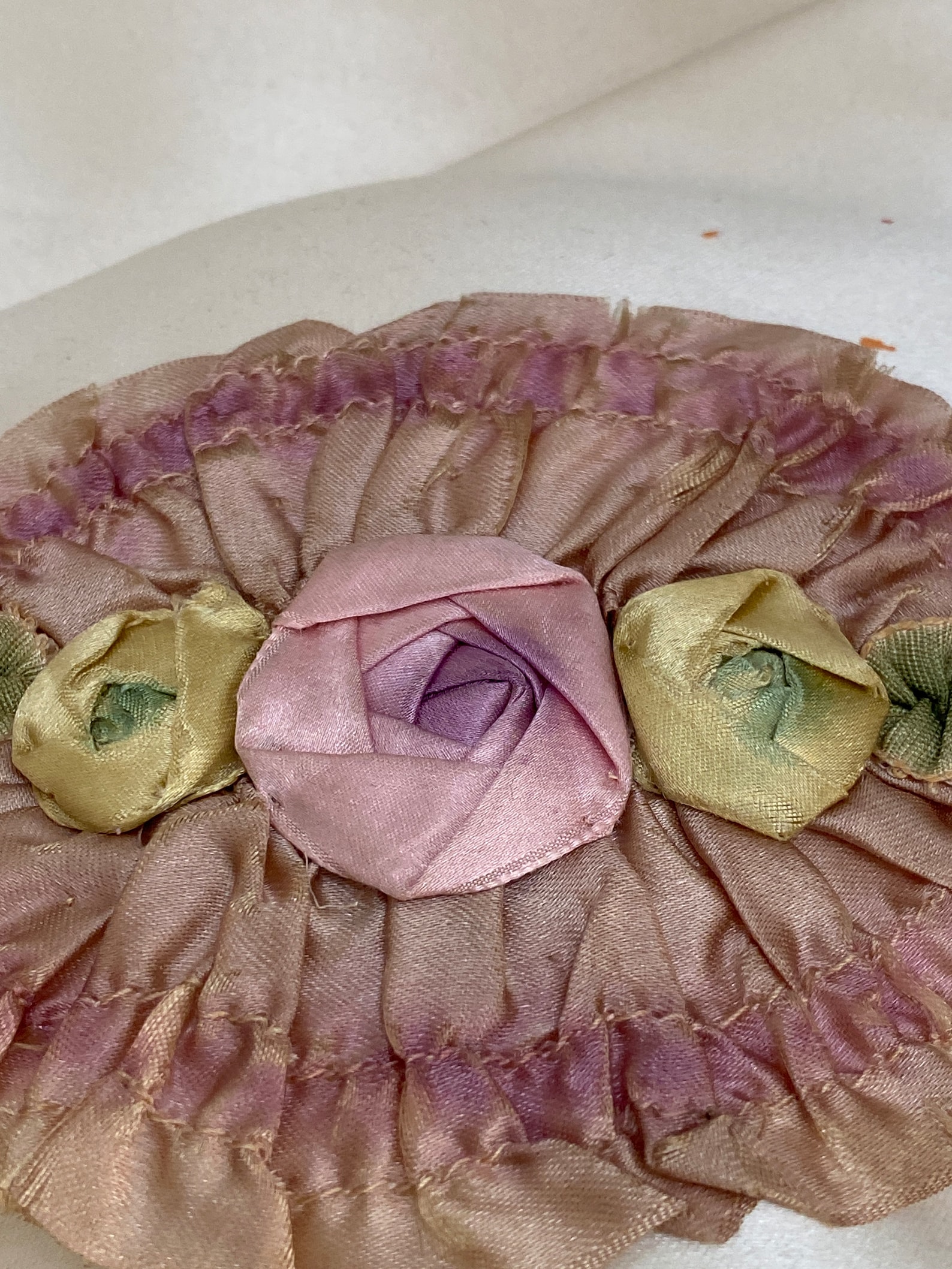 Antique Silk Ribbon Work Authentic 1900s - Etsy