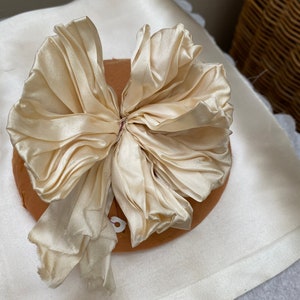 Antique Ribbon Work 1900s Bow Silk Ivory - Etsy