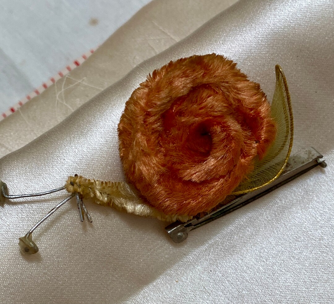Antique Silk Chenille Snail 1920s - Etsy