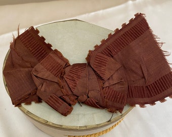 Antique Ribbon Work 1900s Bow Silk Ivory - Etsy