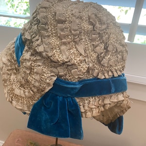 Lovely Antique Adult Size Hat With Ribbon Work Ruffle - Etsy