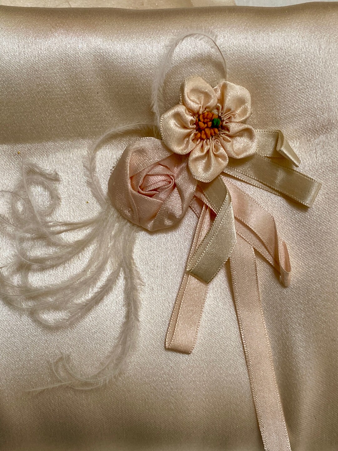 Antique Authentic Ribbon Work Wedding Silk Ribbon Pink - Etsy