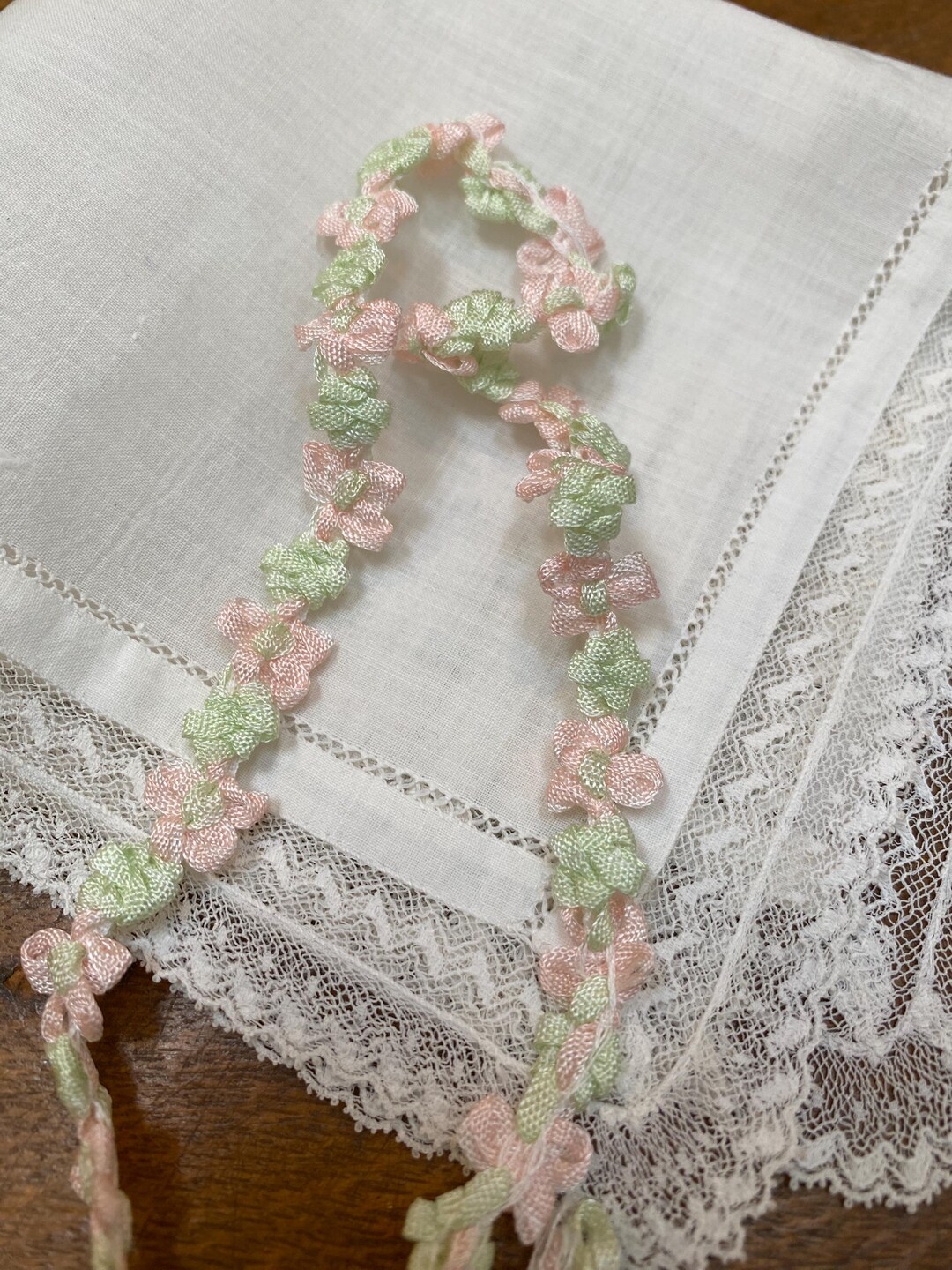 Antique Authentic Ribbon Work Rayon Garland - Etsy