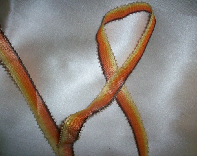 Ombre Rare Silk Antique Authentic Ribbon Work Ruched, Ruffled, Pleated ...