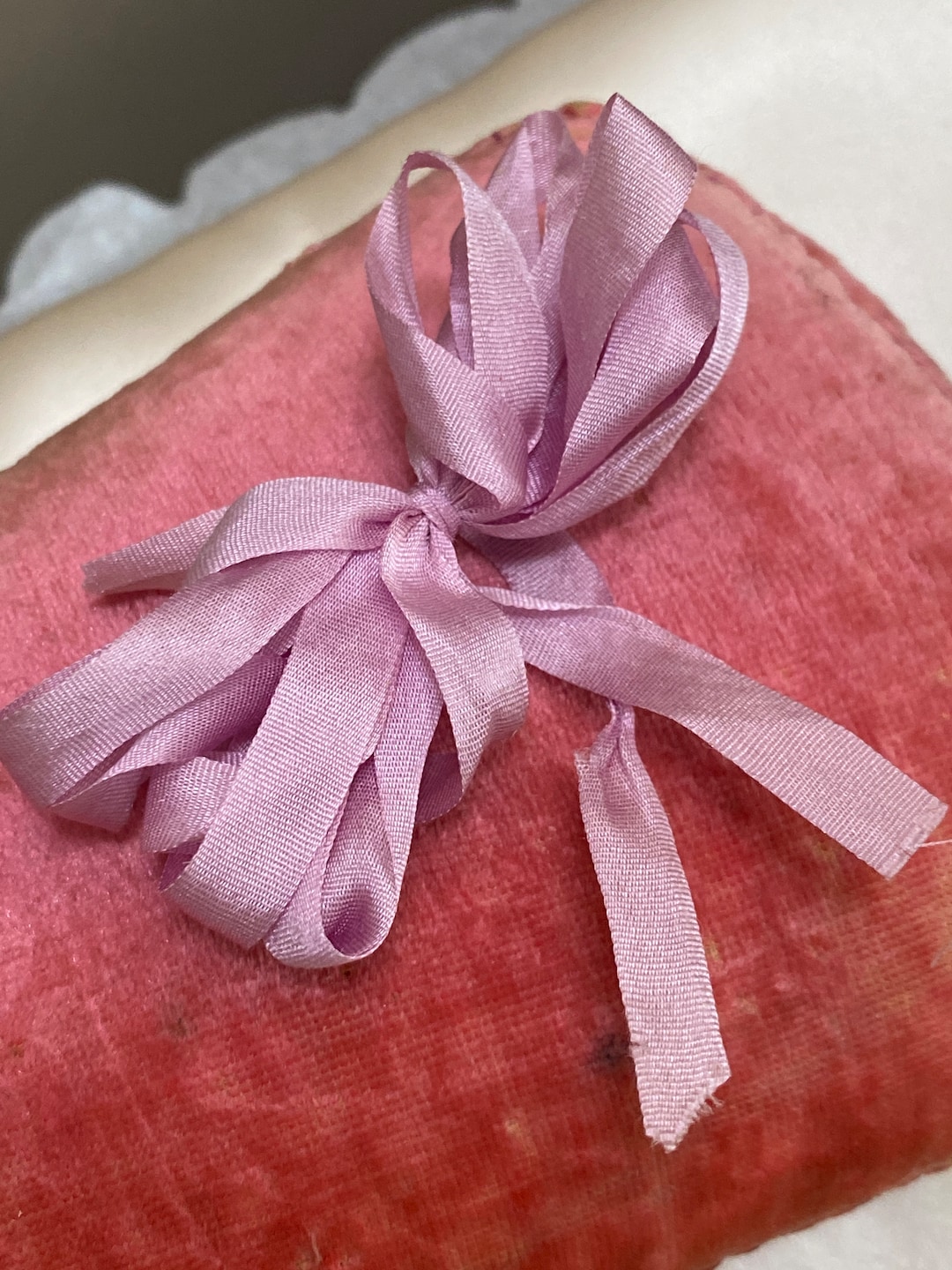 Antique Ribbon Work 1900s Bow Silk Rosettes Mauve - Etsy
