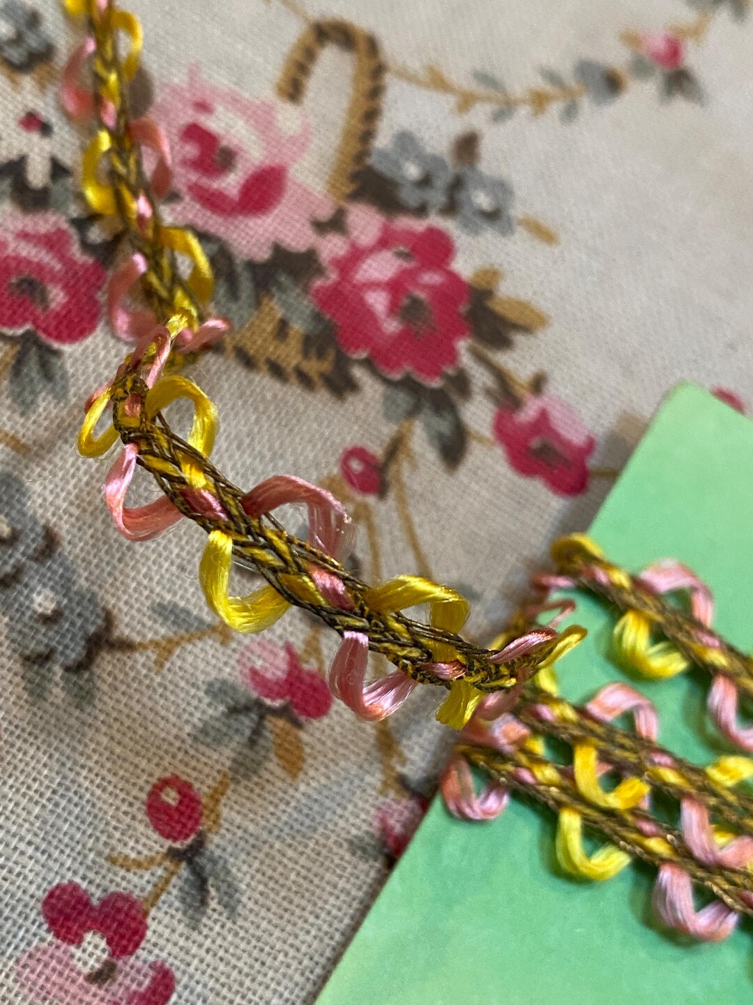Silk and Metal Antique Authentic Ribbon Work Ribbon - Etsy