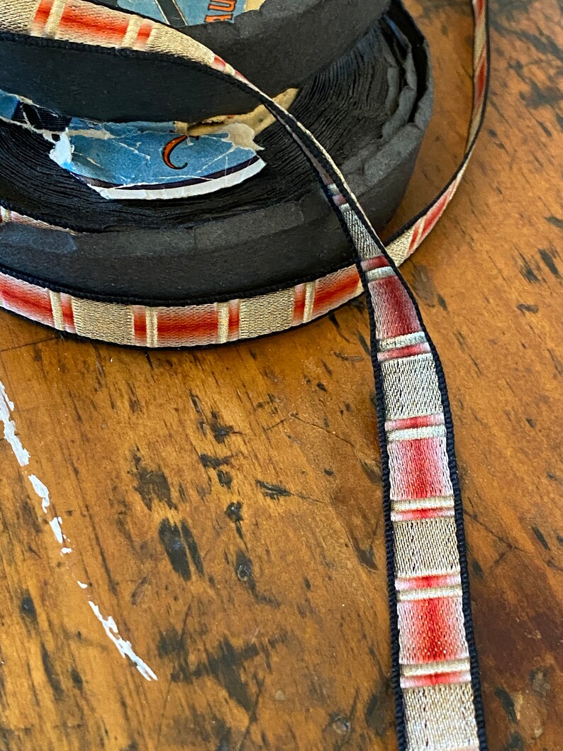 Rare Antique Authentic Ribbon Metal and Silk 3/8 - Etsy