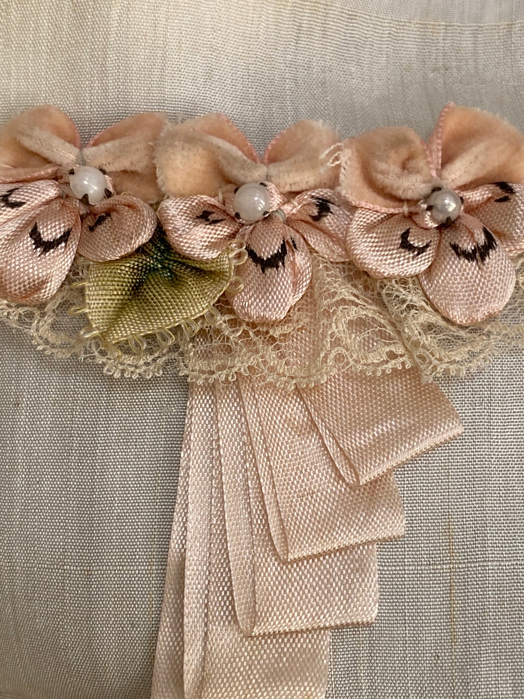 Antique Silk Ribbon Work Authentic 1920s Pin - Etsy