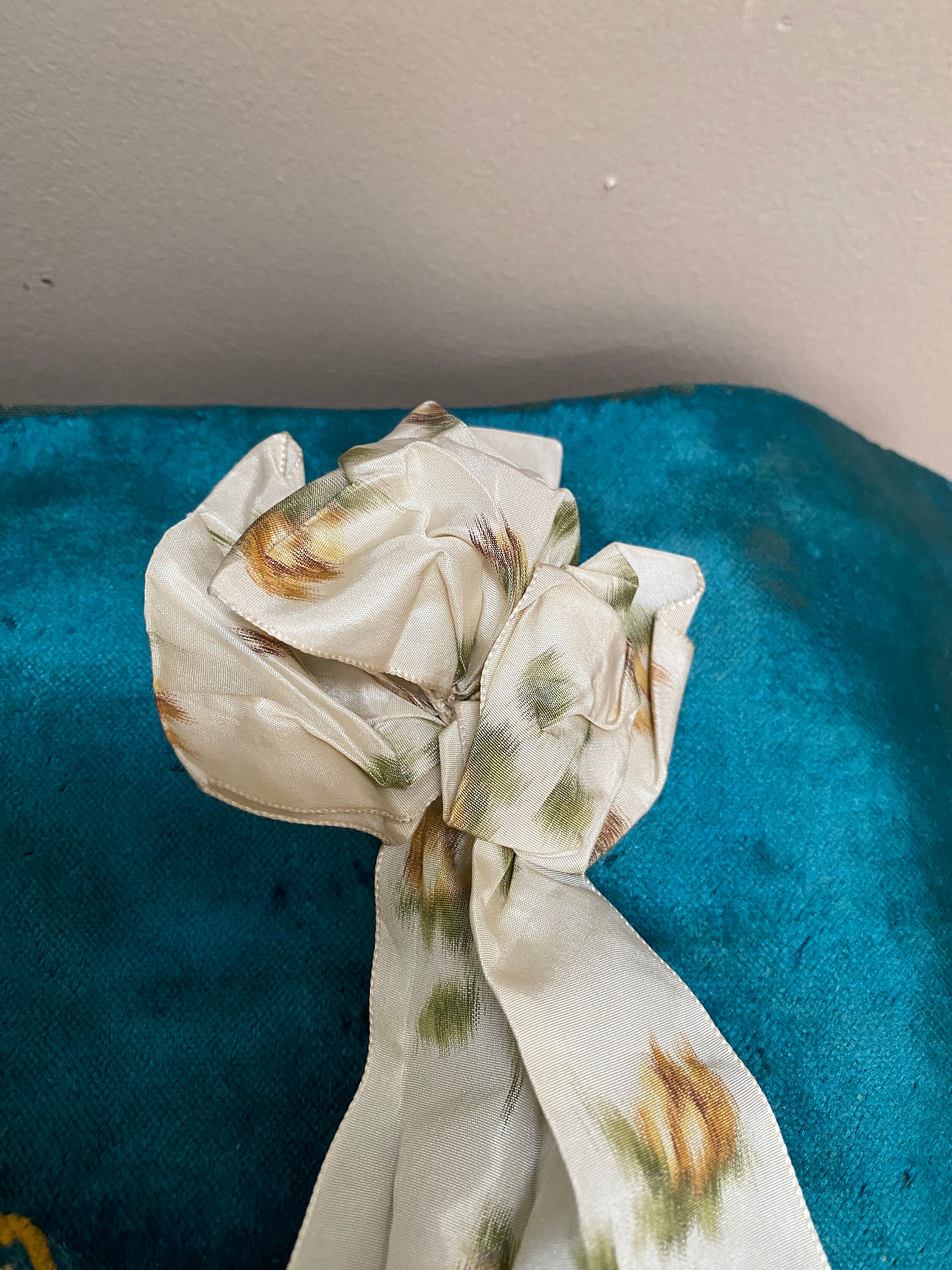 Antique Ribbon Work 1800s Bow Silk Ikat Watered - Etsy