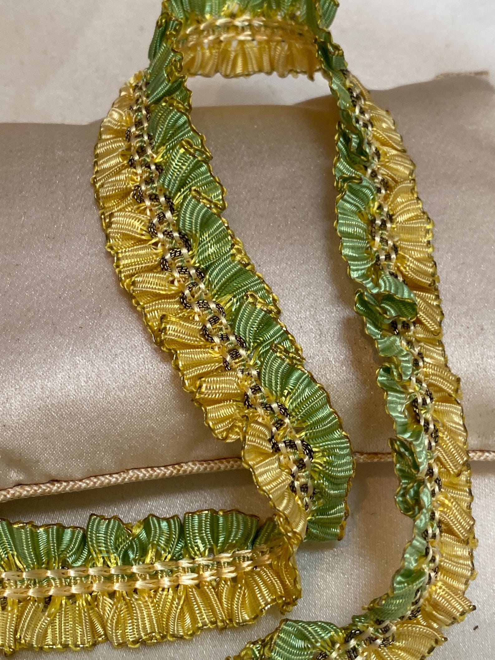 Metal Lettuce Edge Rare Antique Authentic Ribbon Work Ribbon - Etsy
