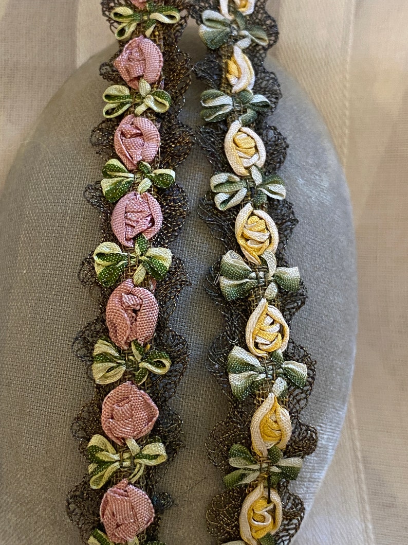 Rare Salesman's Sample of Ribbon Work With Metal Lace - Etsy