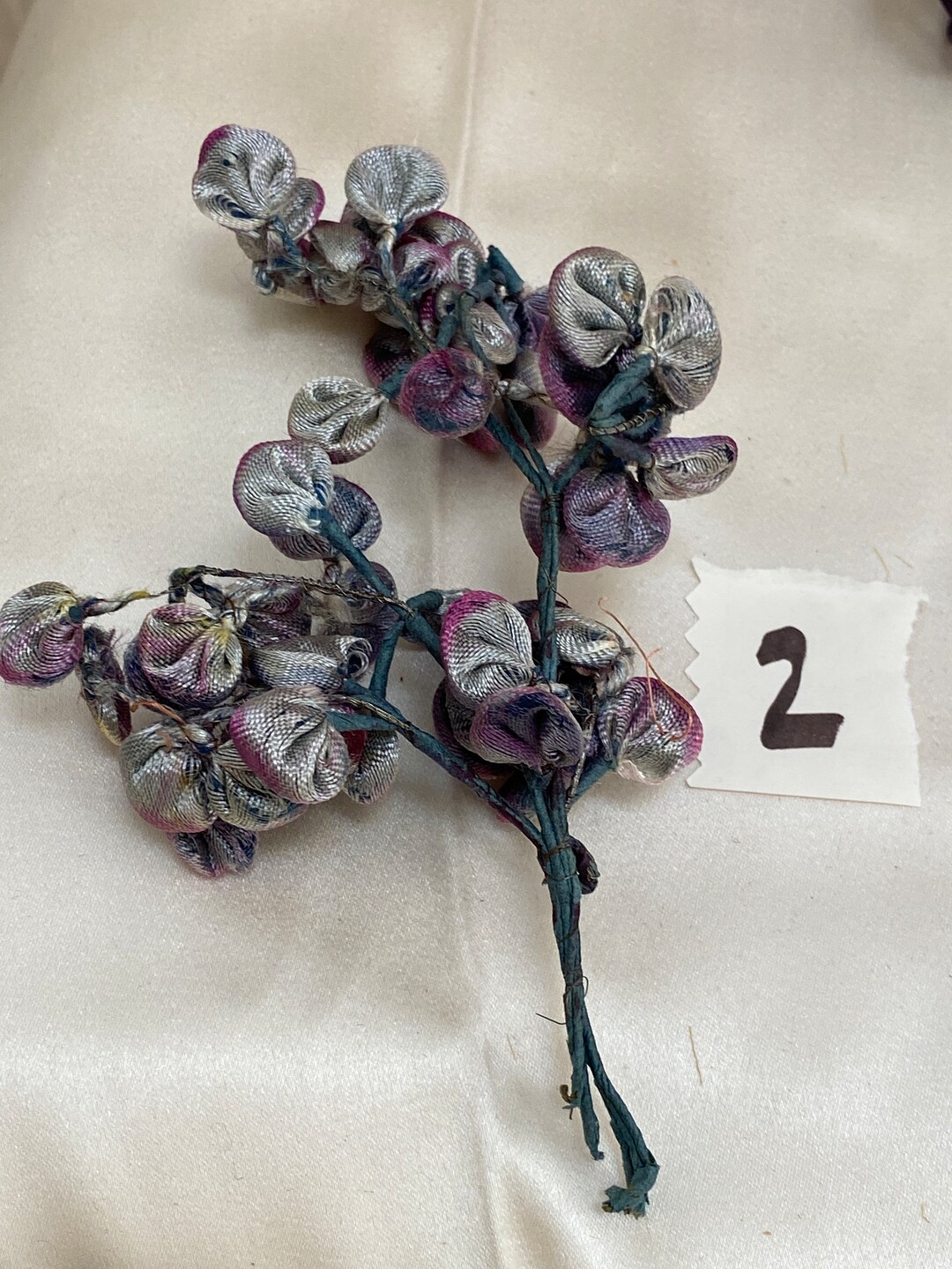 Antique Silk Ribbon Work Flowers Authentic 1920s - Etsy