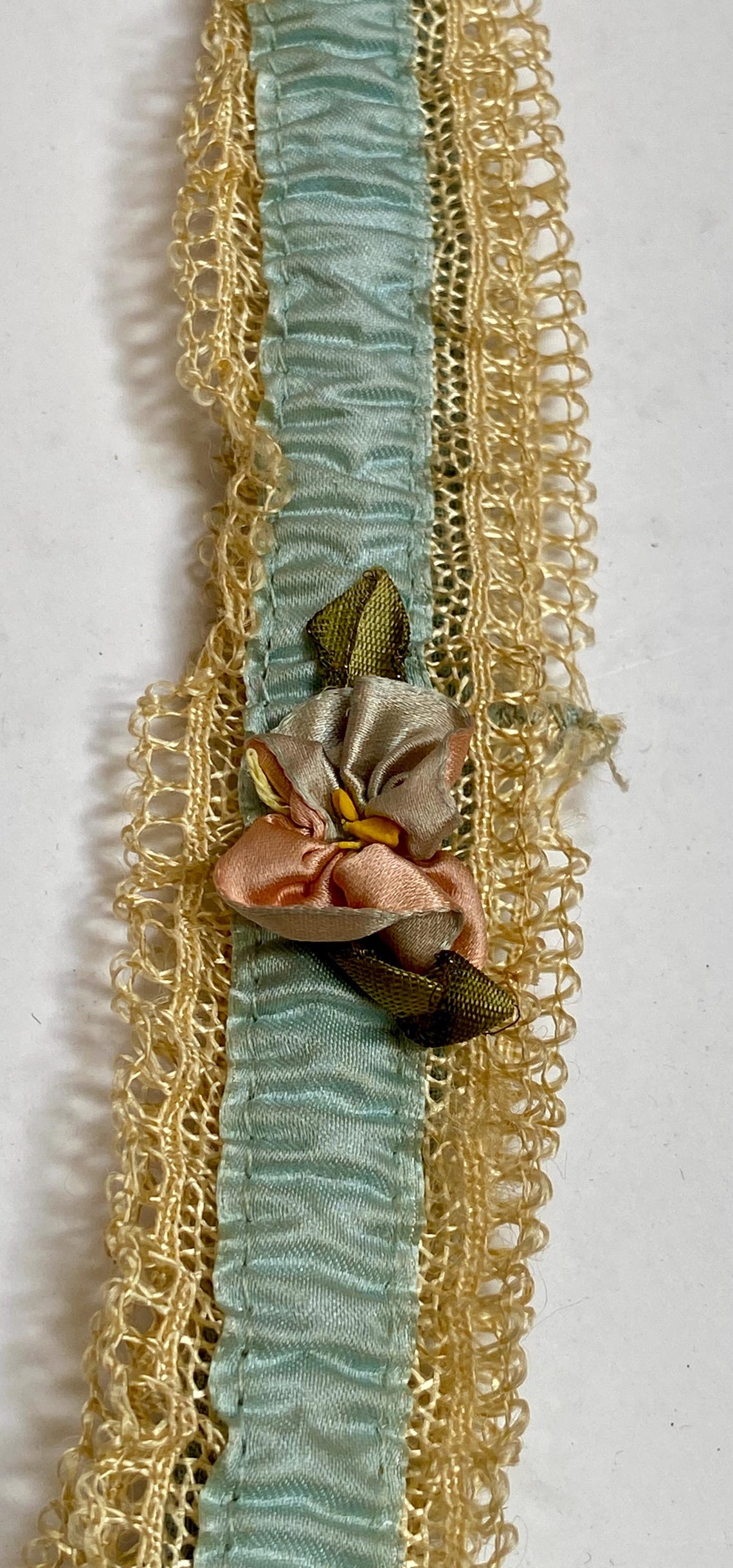 Single Ribbon Work Garter Silk Authentic 1920s - Etsy