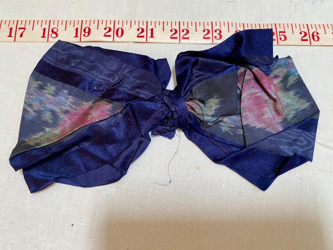 Antique Ribbon Work 1800s Bow Silk Floral - Etsy