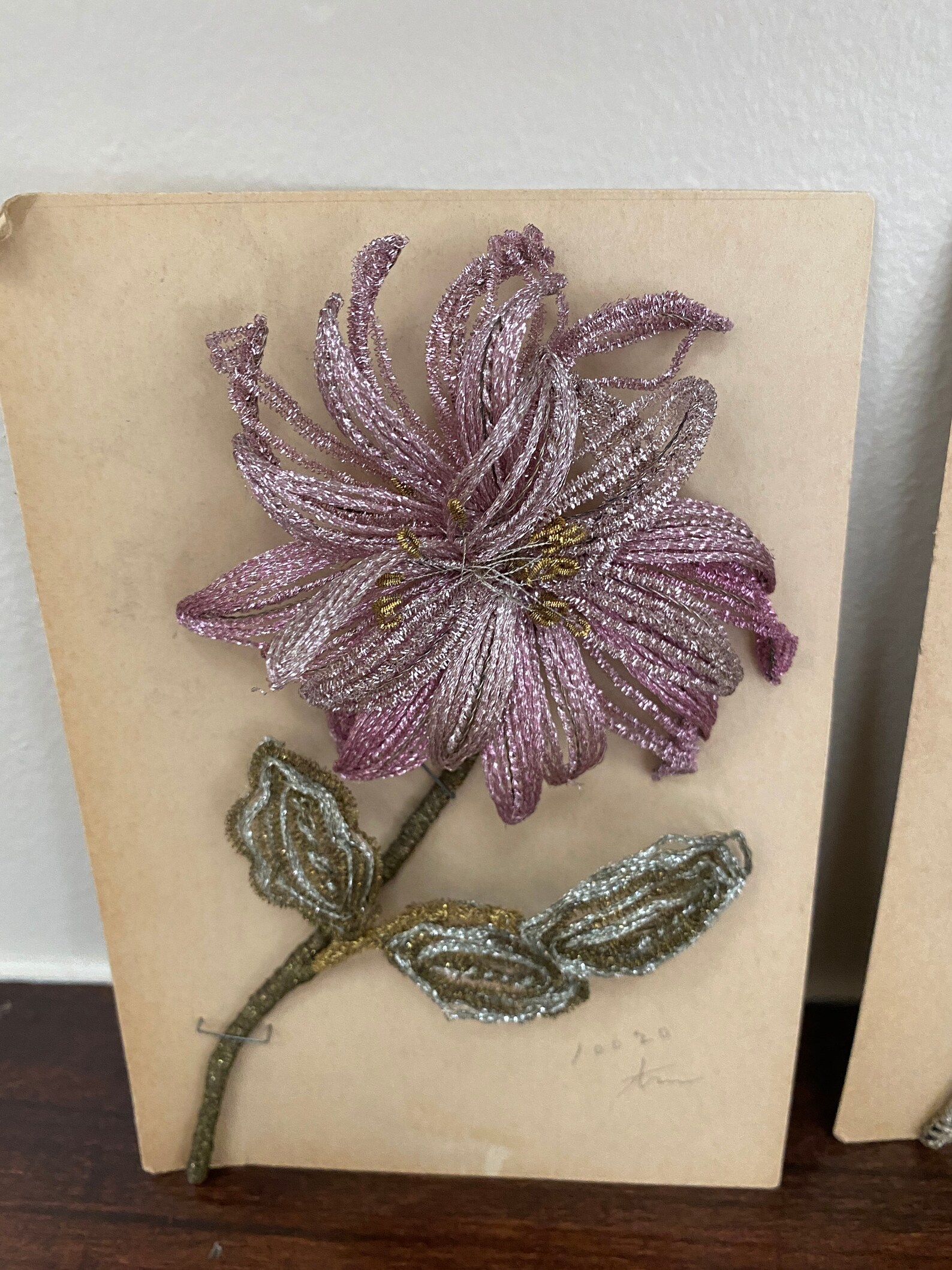 Antique Silk/metal Ribbon Work Authentic 1910s From My Own Collection ...