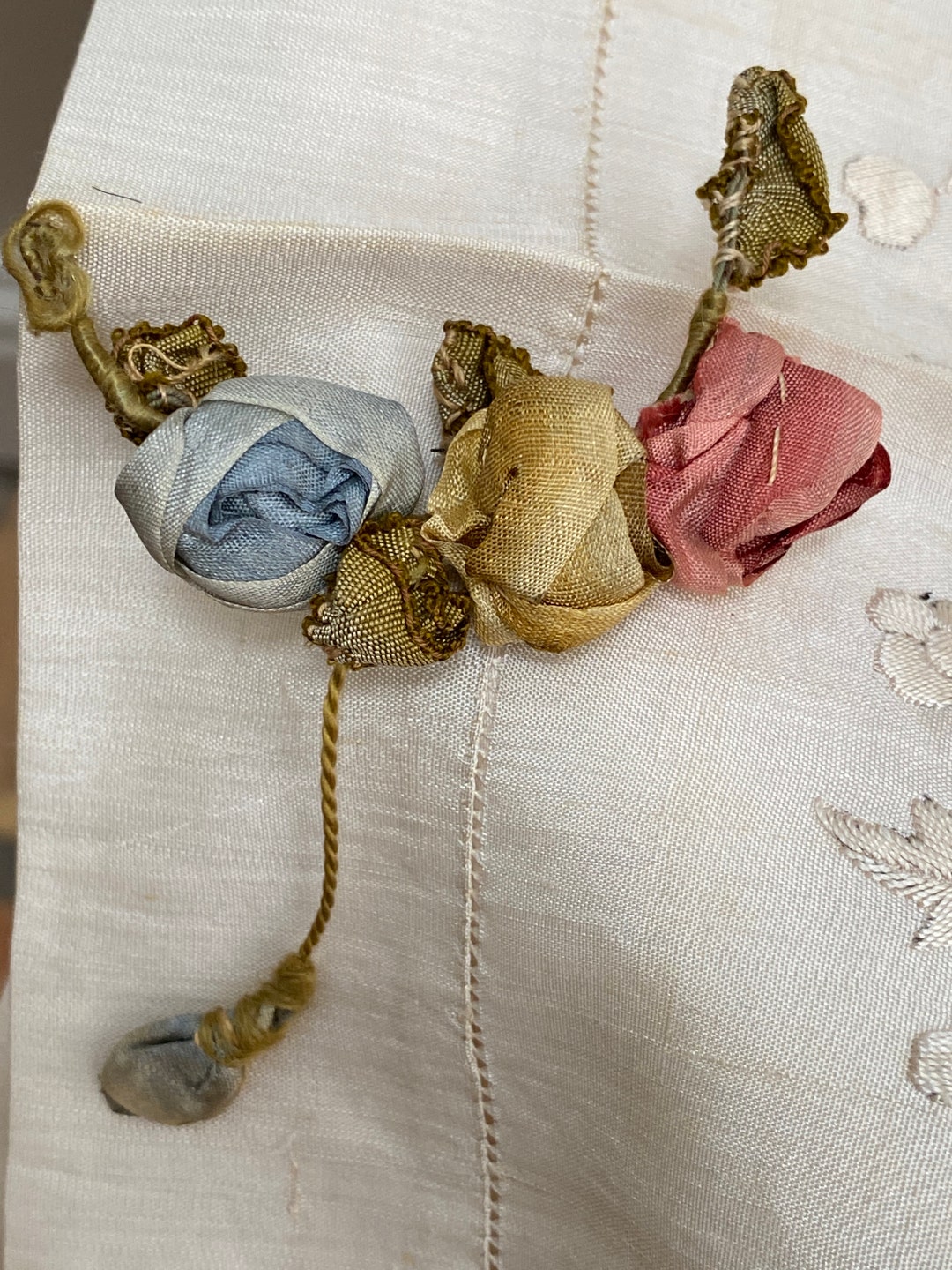 Authentic Ribbon Work Wedding Silk Ribbon Antique Roses - Etsy