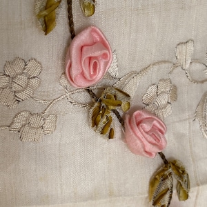 Rare Antique Authentic Ribbon Work Silk/metal Garland - Etsy