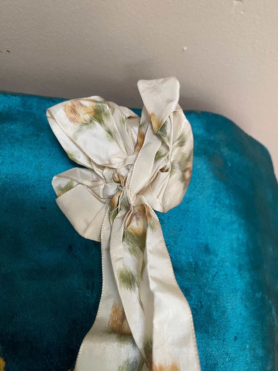 Antique Ribbon Work 1800s Bow Silk Ikat Watered - Etsy