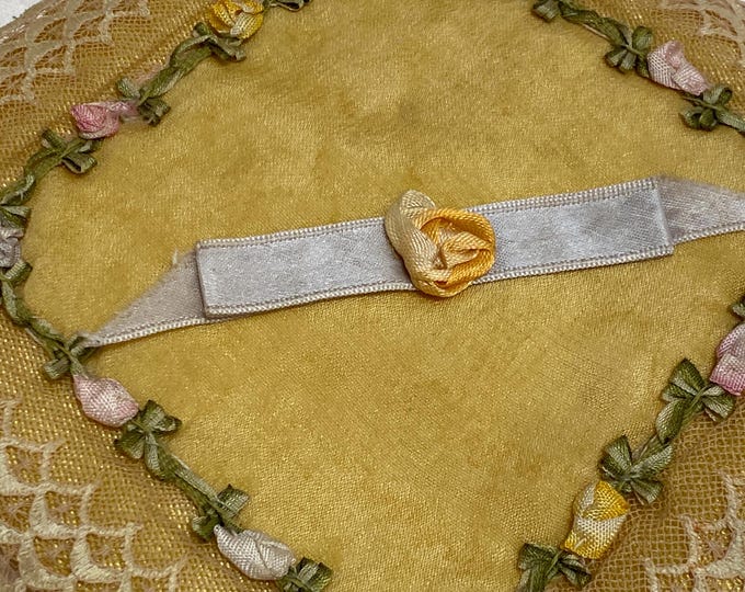 Exceptional Antique Authentic Ribbon Work Keeper - Etsy