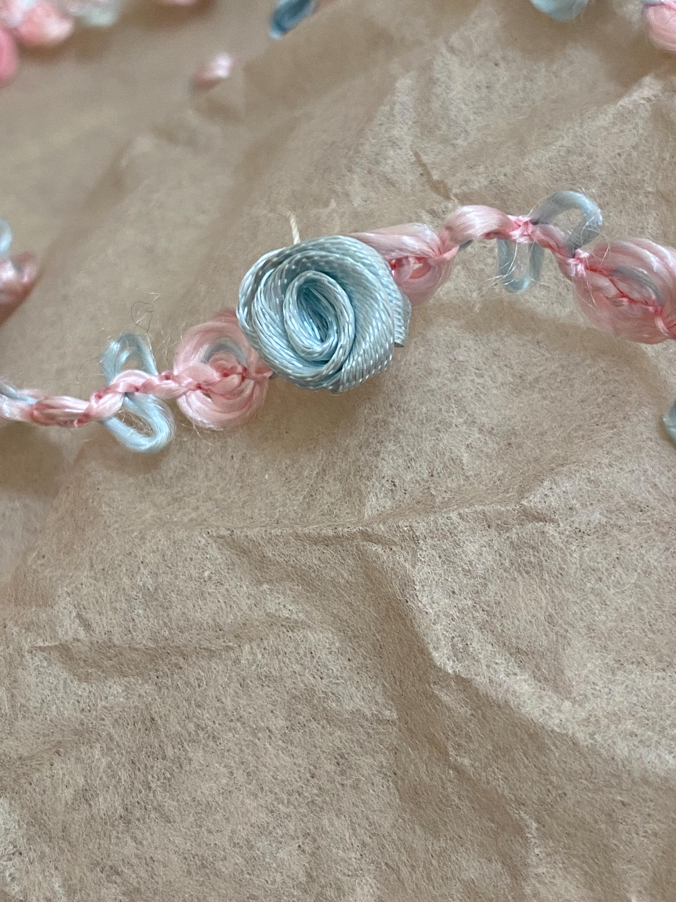 Rare Antique Authentic Ribbon Work Silk Garland - Etsy