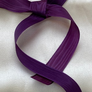 Antique Ribbon Work 1800s Silk Bow Dark Purple Moire Taffeta - Etsy