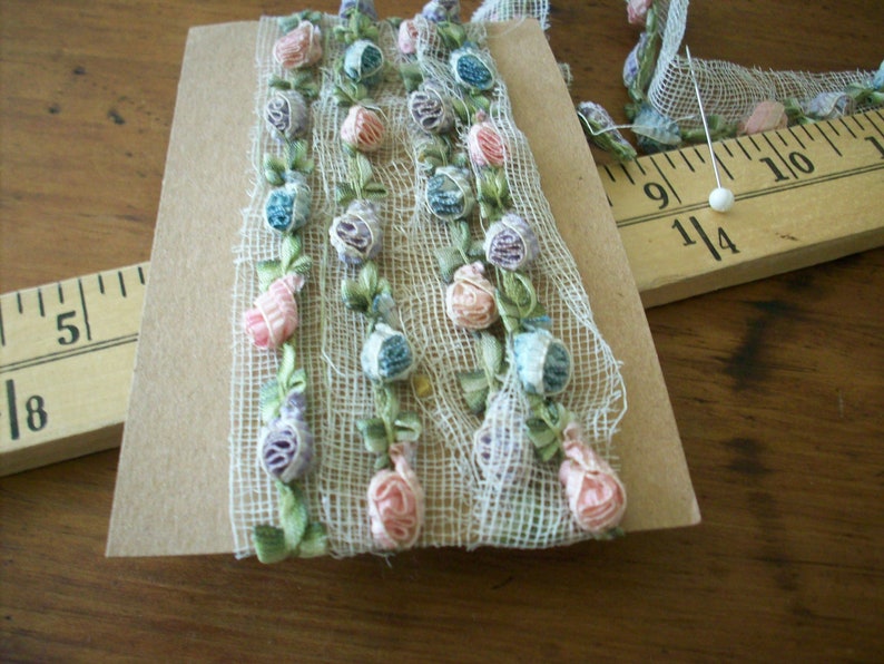 Rare Antique Authentic Ribbon Work Silk Ruffled Unusual - Etsy