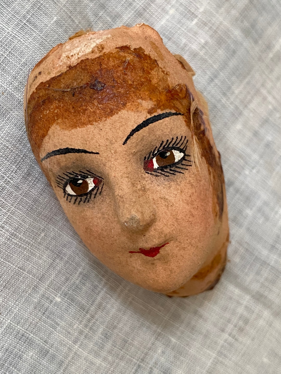Antique Doll Face Hand Painted - Etsy