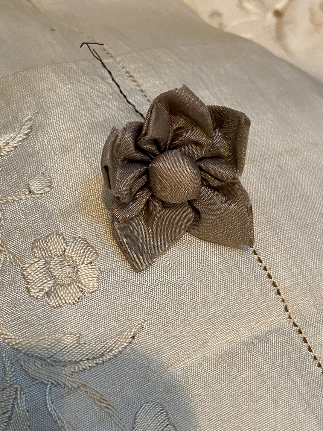 Authentic Ribbon Work Wedding Silk Ribbon Antique - Etsy