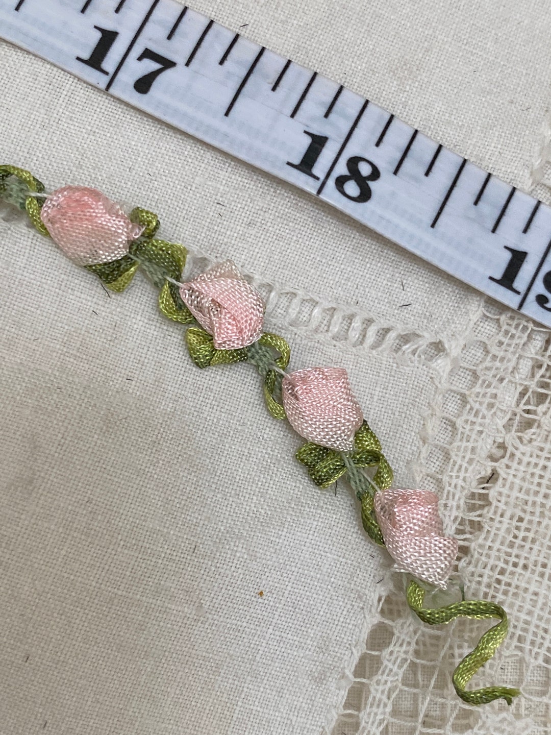 Rare Antique Authentic Ribbon Work Silk Garland - Etsy