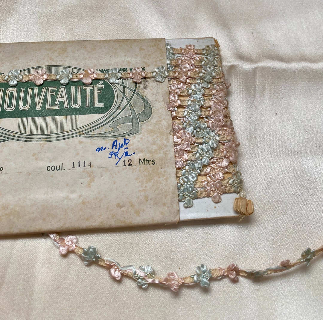 Rare Antique Authentic Ribbon Work Silk and Garland - Etsy