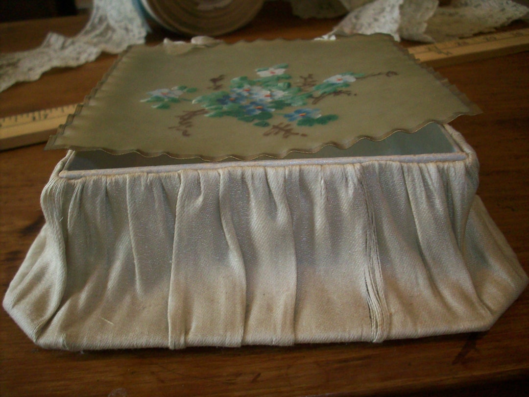 Something Blue Garter/ Jewel Box Celluloid/paper Antique - Etsy