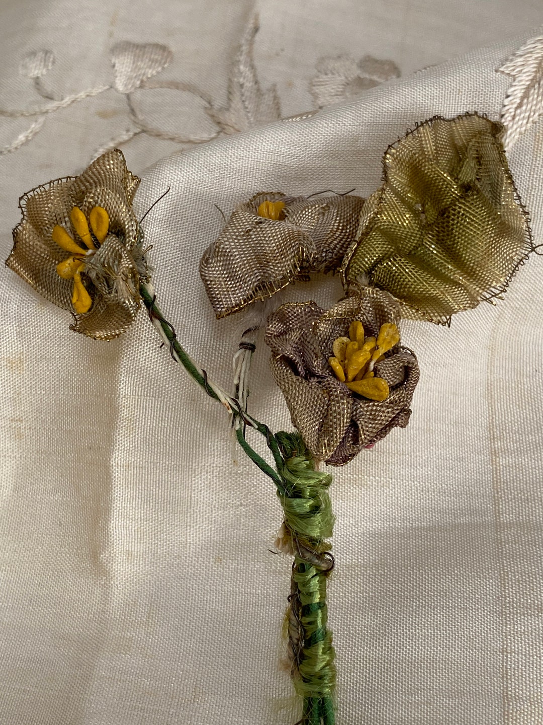 Authentic Ribbon Work Wedding Silk Ribbon Antique - Etsy