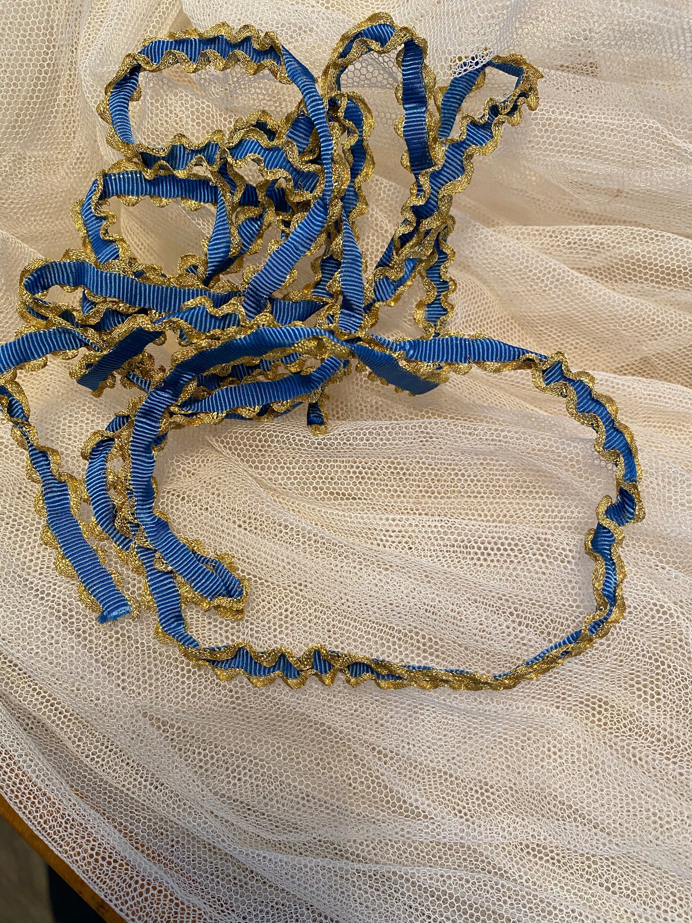 Metal Lettuce Edge Silk Antique Authentic Ribbon Work Ribbon - Etsy