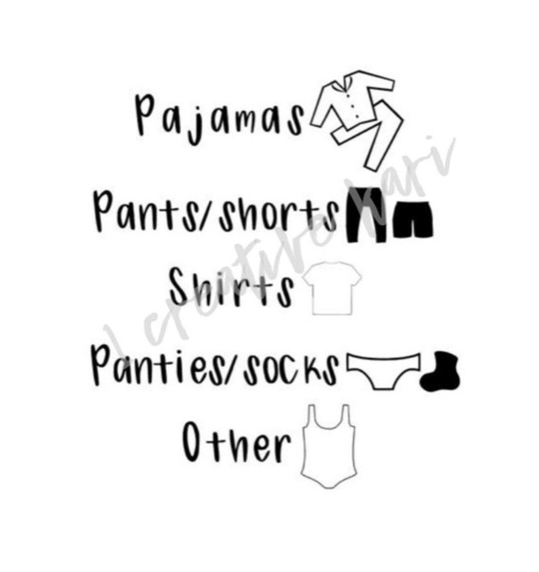 Boys and Girls Drawer Labels Bundle SVG 5 File Types Silhouette Cricut ...