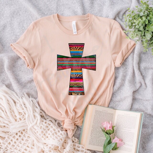 Heat Transfer Designs Ready to Press Cheetah Serape Cross - Etsy