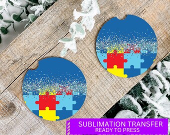 Autism Car Coaster - Etsy